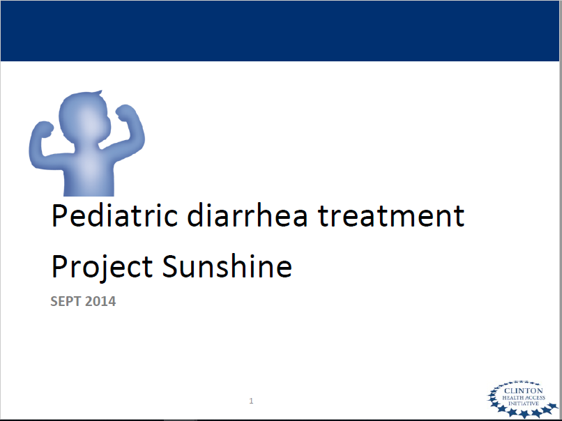 Zinc ORS Project Sunshine - (Mel Stanley/CHAI, 2014) | Child Health ...