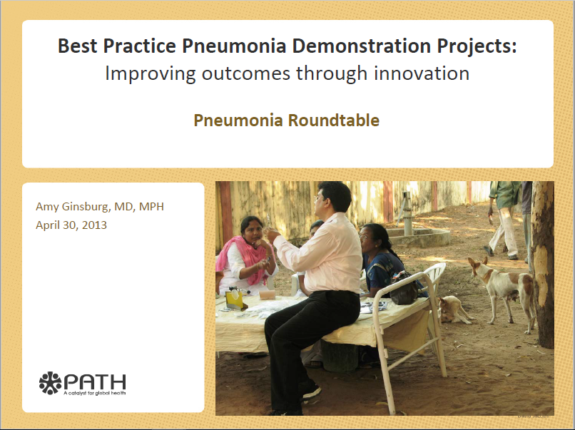 Pneumonia Roundtable NYC Presentation: Dr. Amy Ginsburg - (MDG Health ...