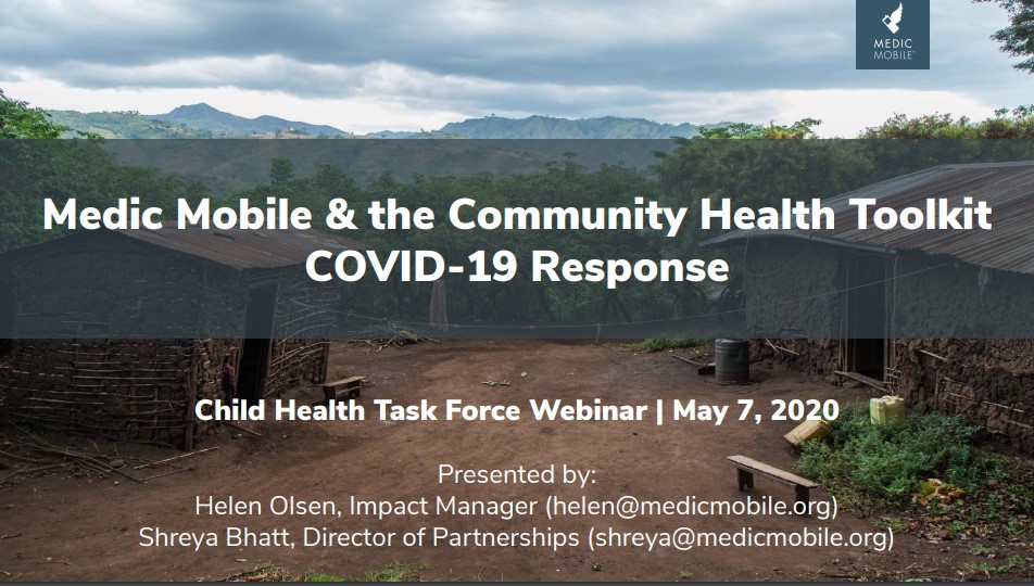 Medic Mobile & the CHT: COVID-19 Response (Medic Mobile, 2020) | Child ...